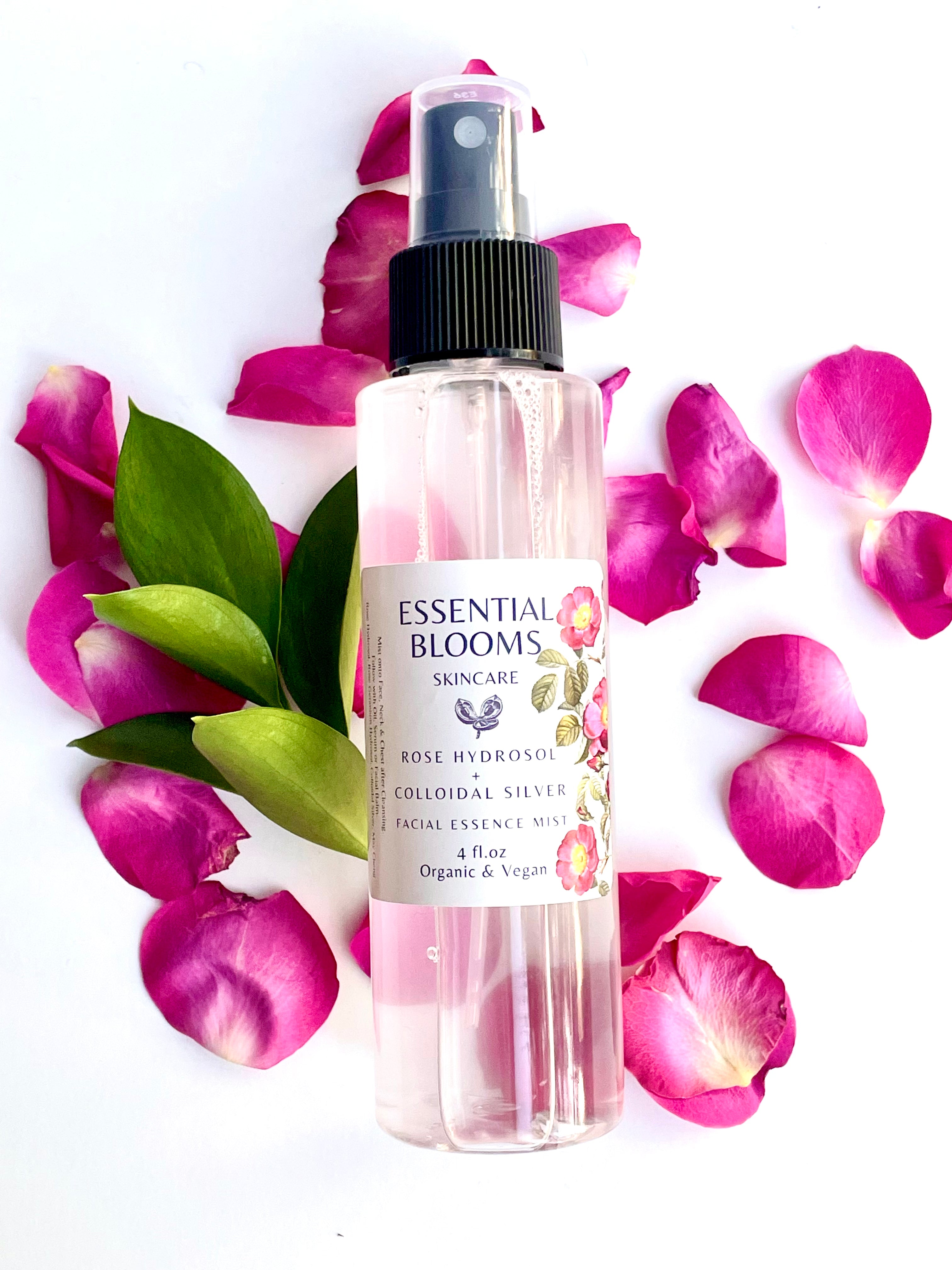 Rose Hydrosol + Colloidal Silver Facial Essence Mist | Essential Blooms ...